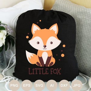 Little Fox Svg Cut File, Cute Baby Fox Svg, Woodland Animal Svg, Cute ...