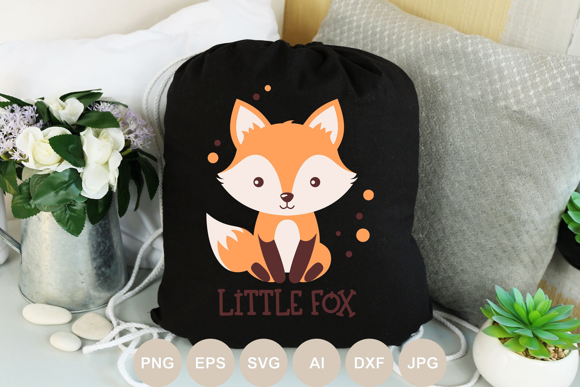 Little Fox Svg Cut File, Cute Baby Fox Svg, Woodland Animal Svg, Cute ...