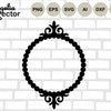 Frame Crown Svg, Crown Svg, Frame Svg, Frame Cut File, Monogram Frame ...