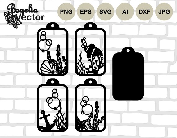 Sea Tag Svg File Tag Cut File Sea Svg Bundle Decorative | Etsy