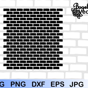 Brick Svg, Cut File, Stencil Template Svg, Pattern Brick Wall Svg ...