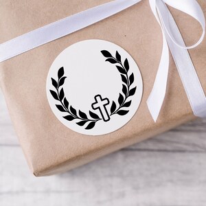 Cross Monogram Frame Svg, Laurel Wreath Cut File, Easter Cross Png ...