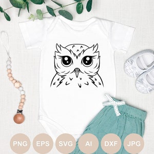 Owl Svg File, Owl Cut File, Cute Owl, Animal Svg, Vector, Silhouette ...