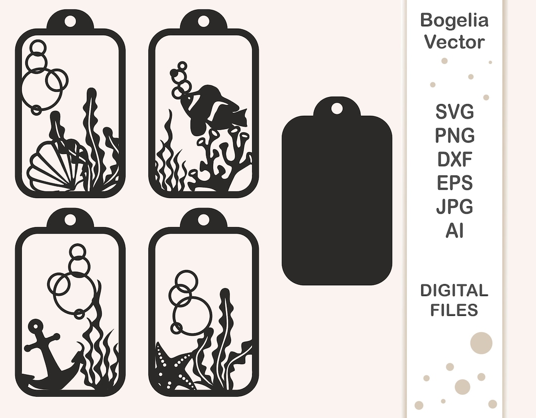 Sea Tag Svg File, Tag Cut File, Sea Svg, Bundle, Decorative Tag, Gift ...