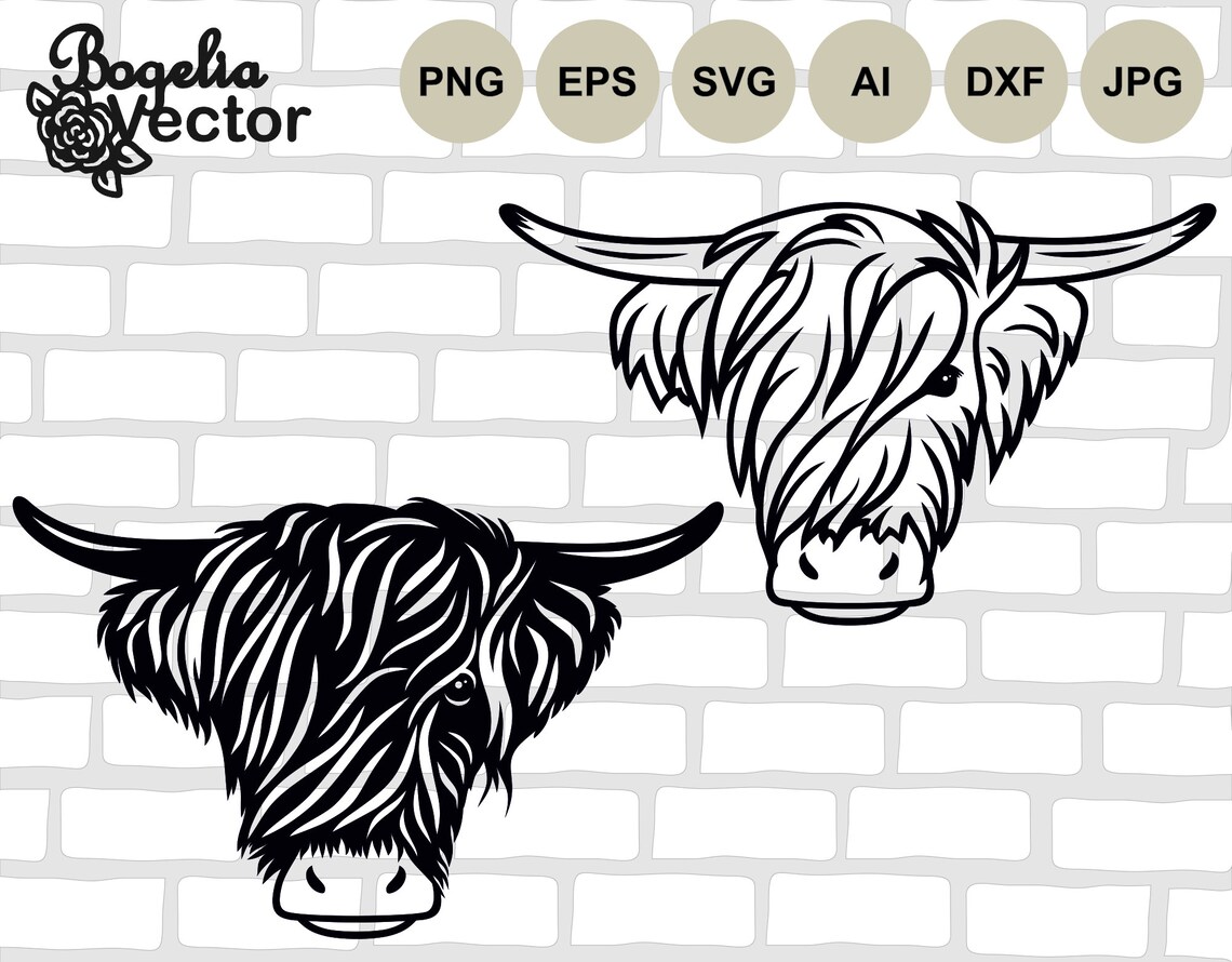 Highland Cow Svg Cow Svg Cow Cut Files Scottish Highland | Etsy