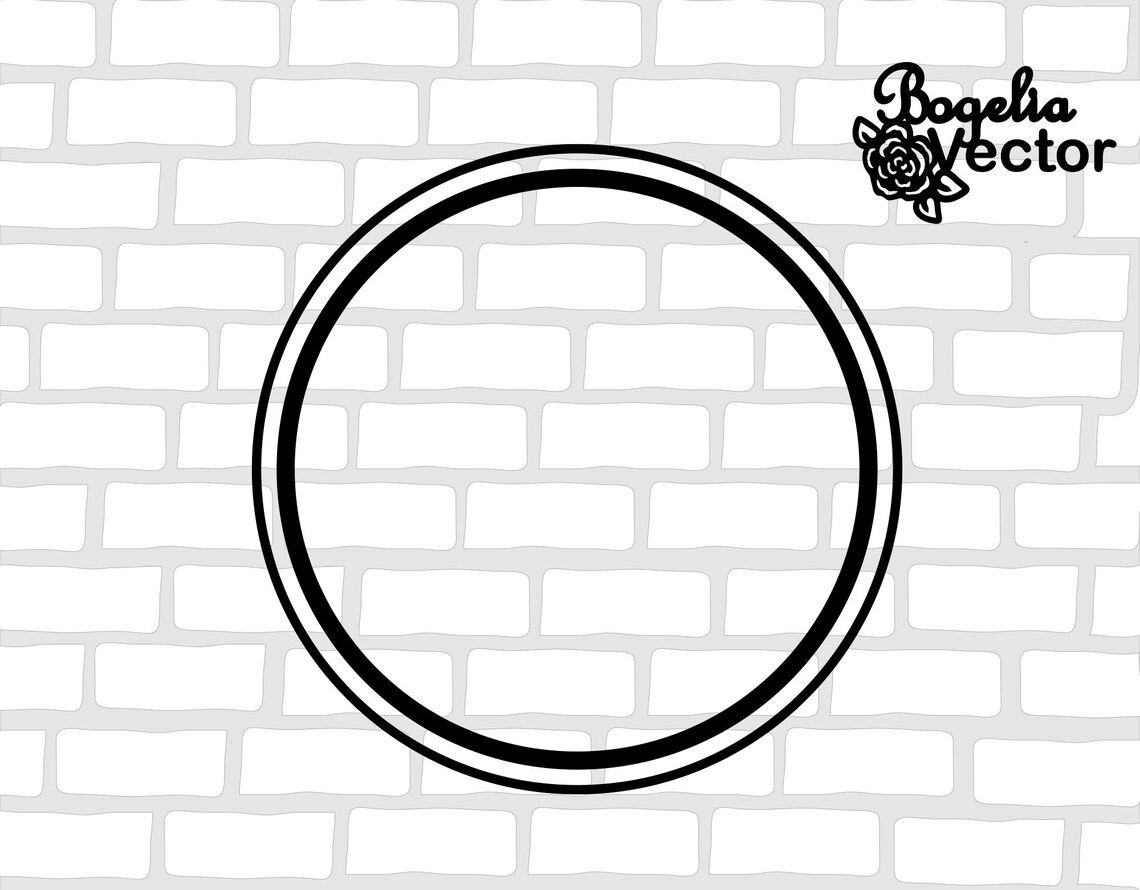 Circle Frame Svg Monogram Frame Svg Round Frame Svg Wedding | Etsy
