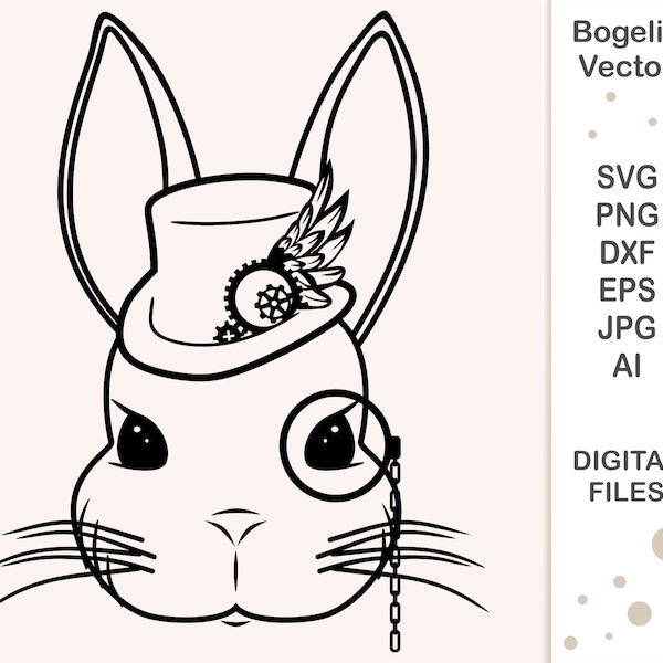 Rabbit With Monocle - Etsy