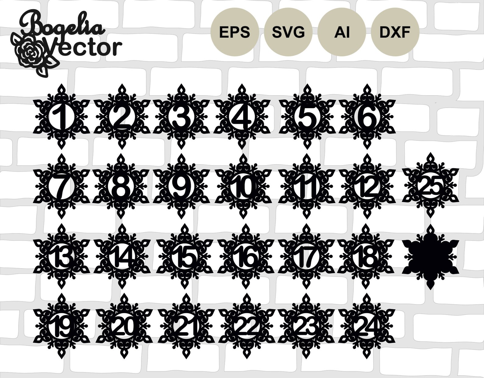 Christmas Advent Calendar Svg Christmas Cut Files Christmas - Etsy