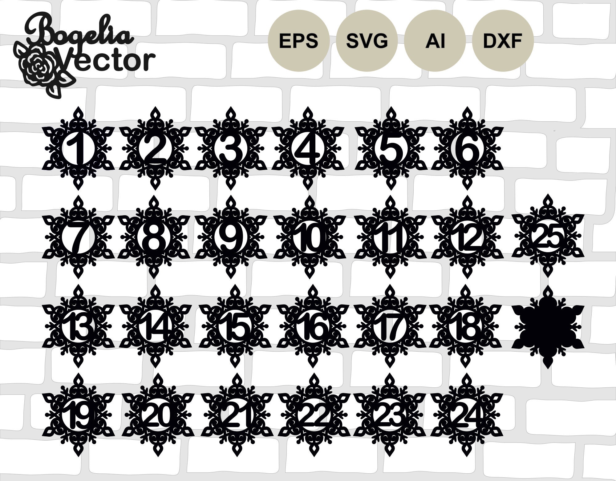 Christmas Advent Calendar Svg Christmas Cut Files Christmas - Etsy