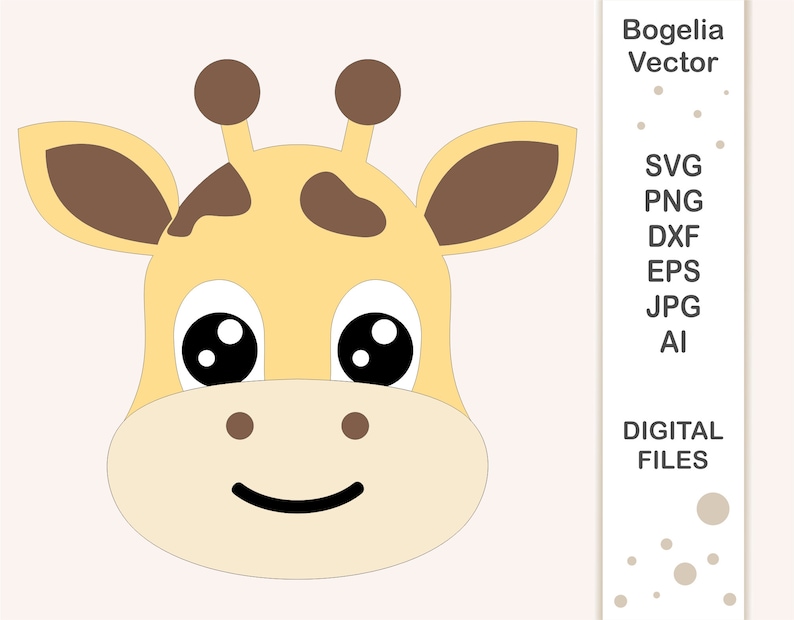 Cute Baby Giraffe Face Svg Layered Cut File Baby Animal Svg - Etsy