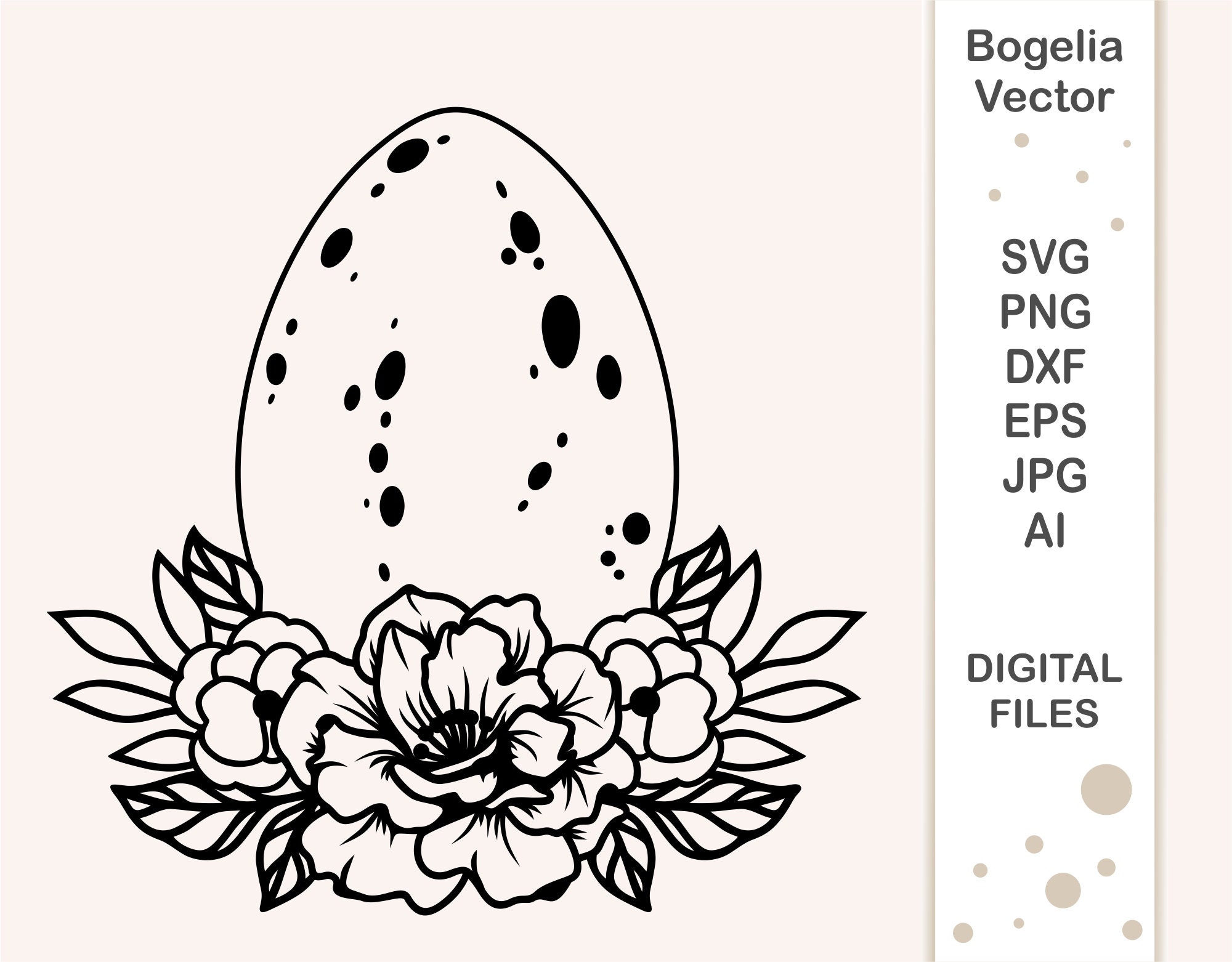 Egg Svg Egg Floral Svg Easter Svg Svg Cut File Floral - Etsy