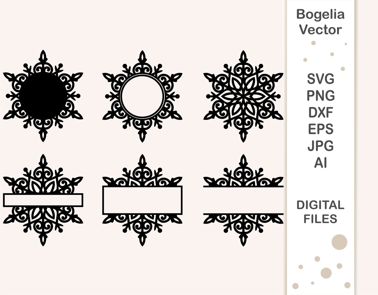 Snowflake Svg Snowflake Cut File Christmas Svg Designs - Etsy
