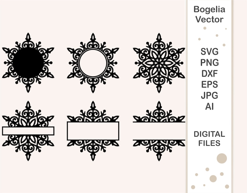 Snowflake Svg Snowflake Cut File Christmas Svg Designs - Etsy