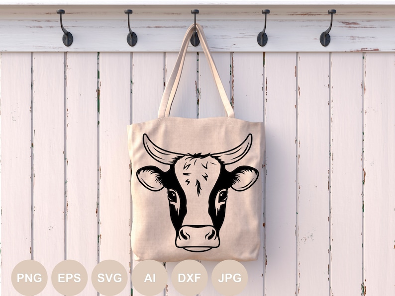Cow Svg Cow Cut File Farm Animal Svg Cow Head Svg - Etsy