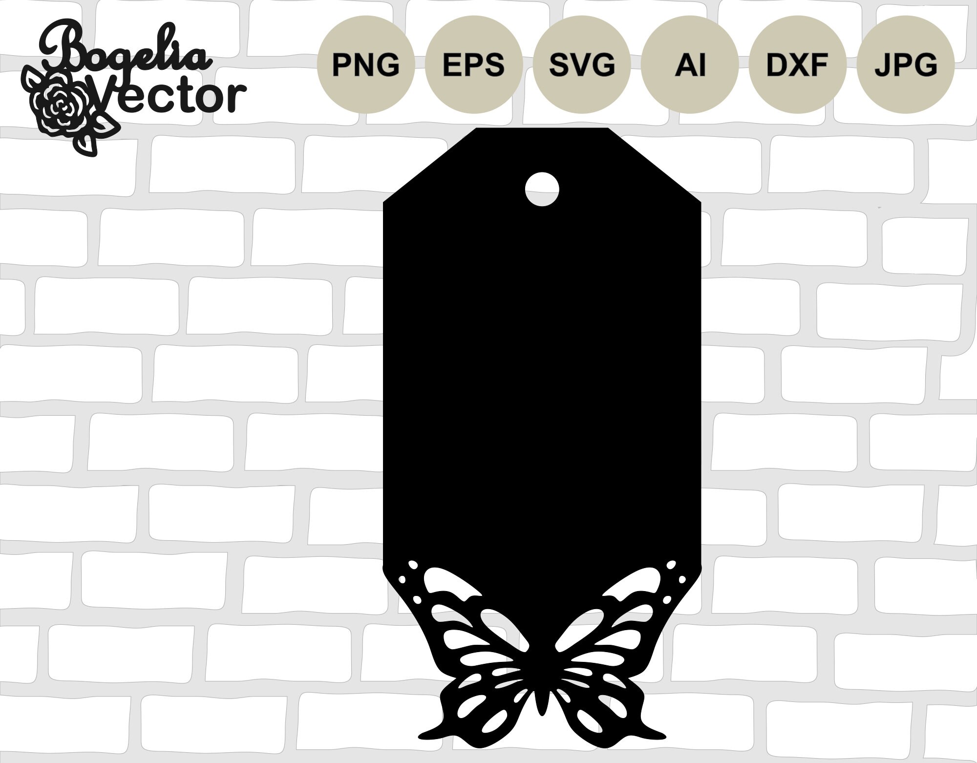 Tags Svg File Bundle Butterfly Svg Butterfly Cut File | Etsy