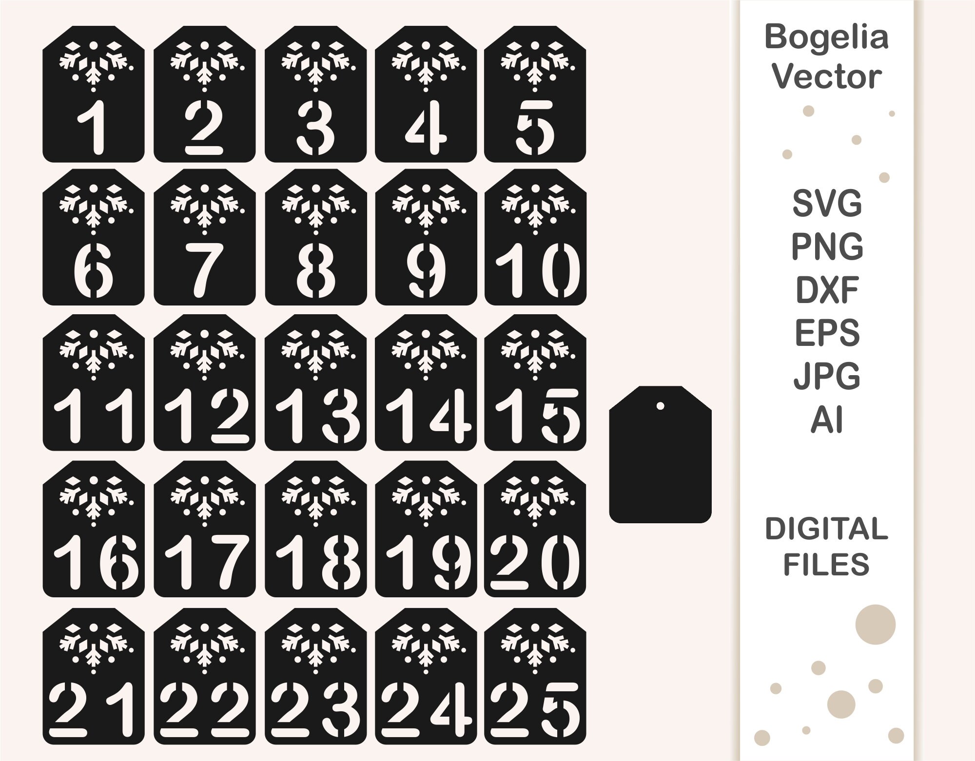 Advent Calendar Svg Christmas Cut Files Christmas Countdown - Etsy