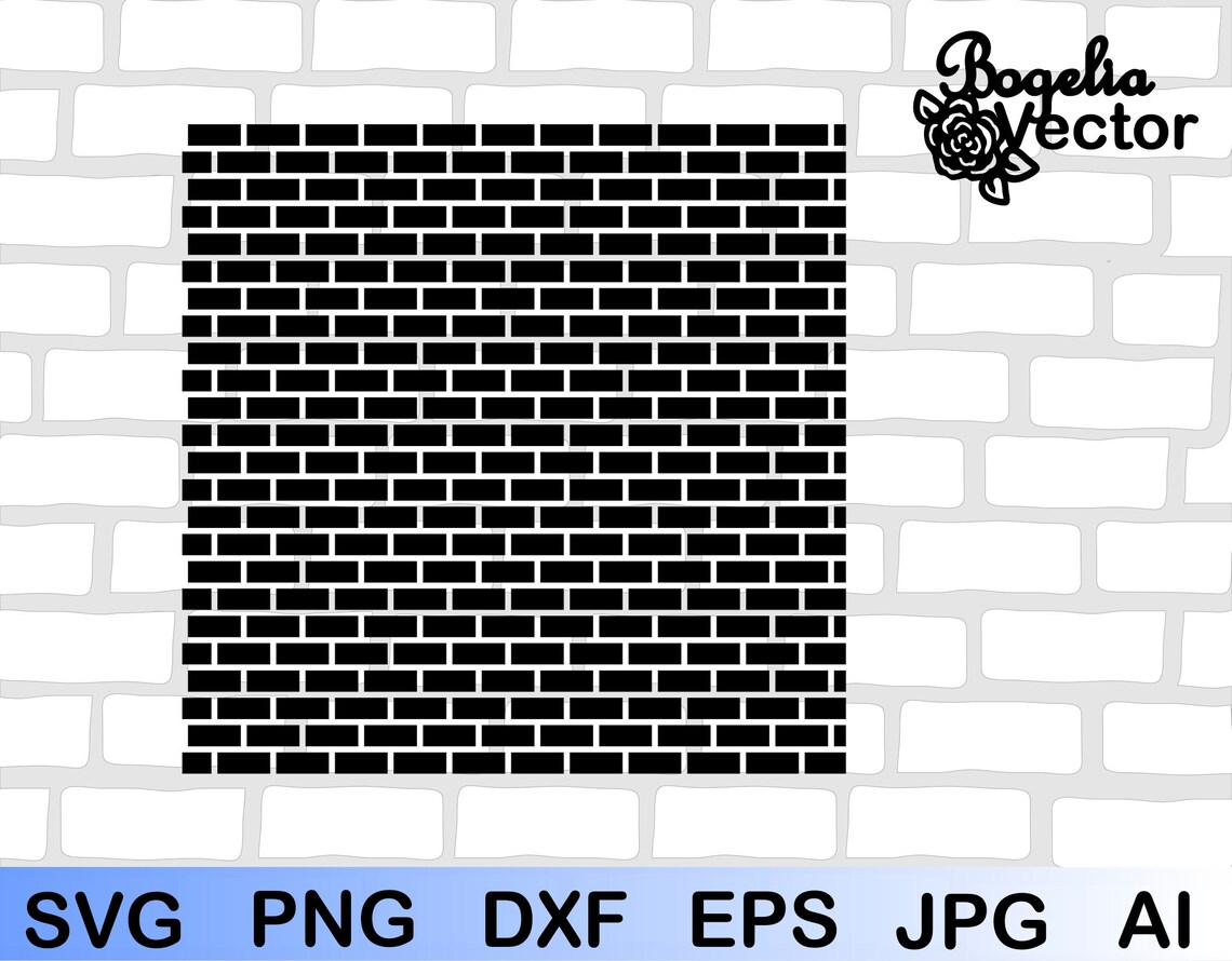 Brick Svg Cut File Stencil Template Svg Pattern Brick Wall - Etsy