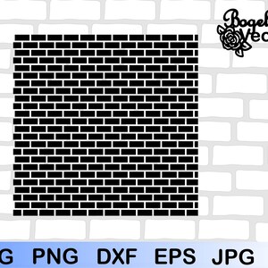 Brick Svg, Cut File, Stencil Template Svg, Pattern Brick Wall Svg ...
