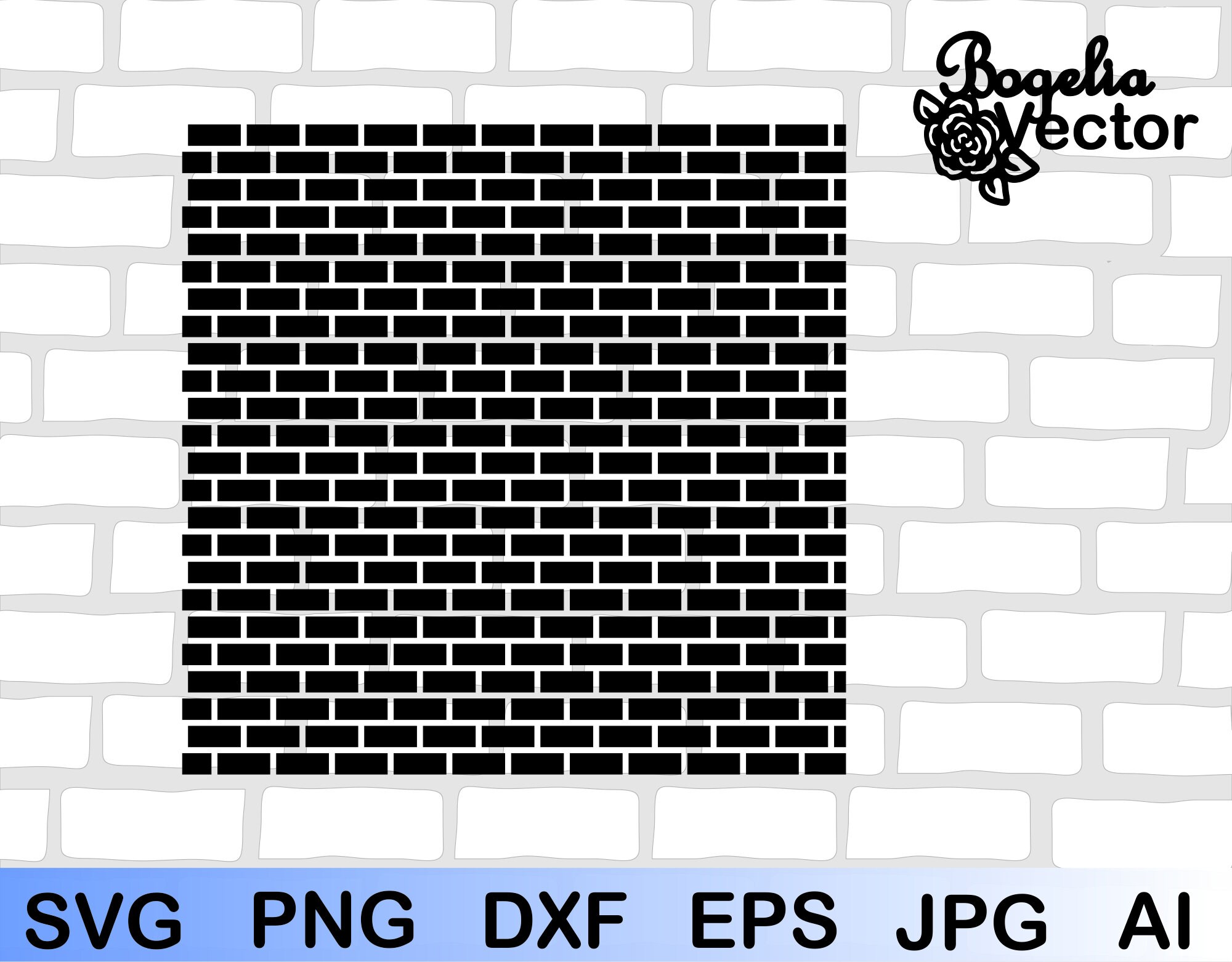 Brick Svg Cut File Stencil Template Svg Pattern Brick Wall - Etsy