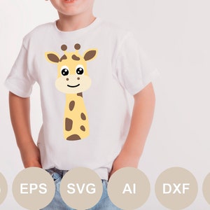 Baby Giraffe Head SVG, Cut File, Layered File | Cute Giraffe SVG ...