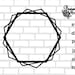 Hexagon Frame Svg, Frame Svg, Frame Cut File, Monogram Frame Svg ...