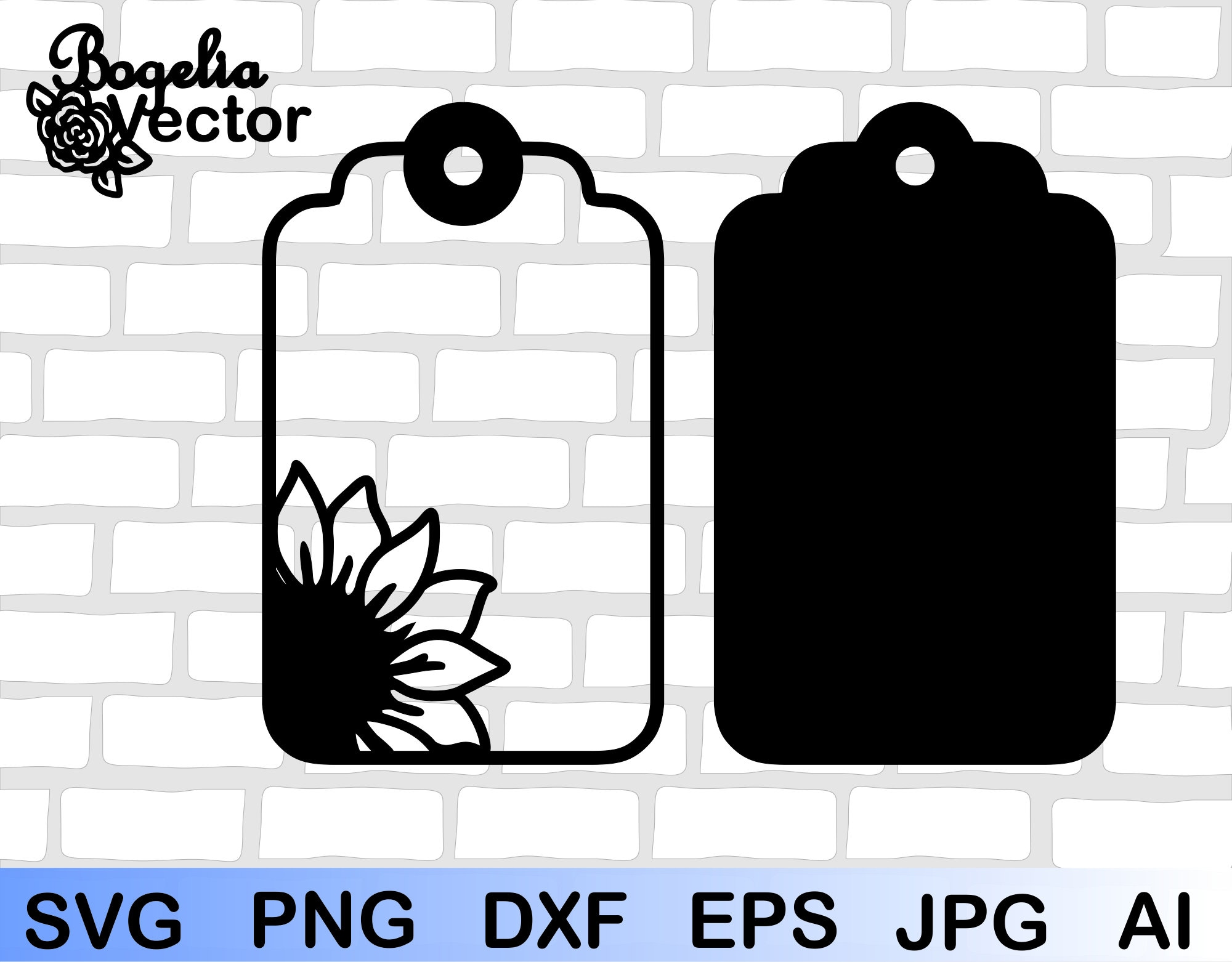 Gift Tag Svg File Sunflower Svg Floral Tags Cut File Flower - Etsy