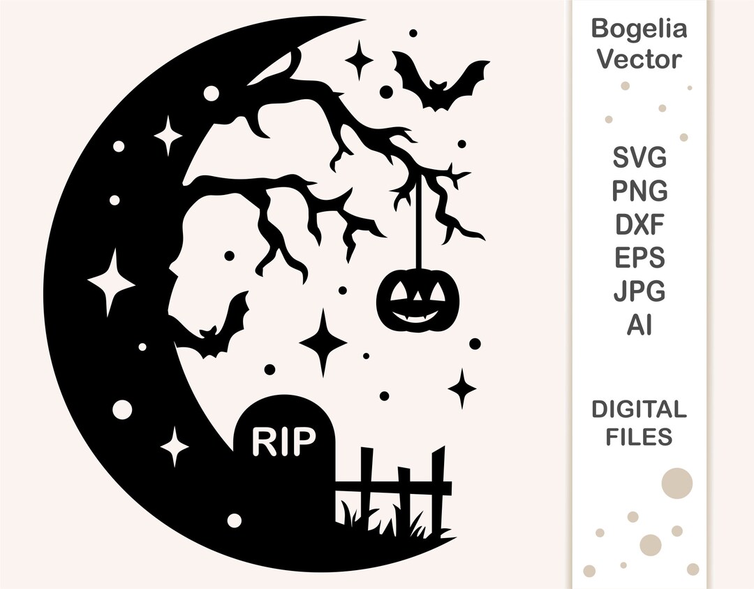 Halloween Svg, Halloween Cut File, Mystical Moon Svg Designs, Halloween ...