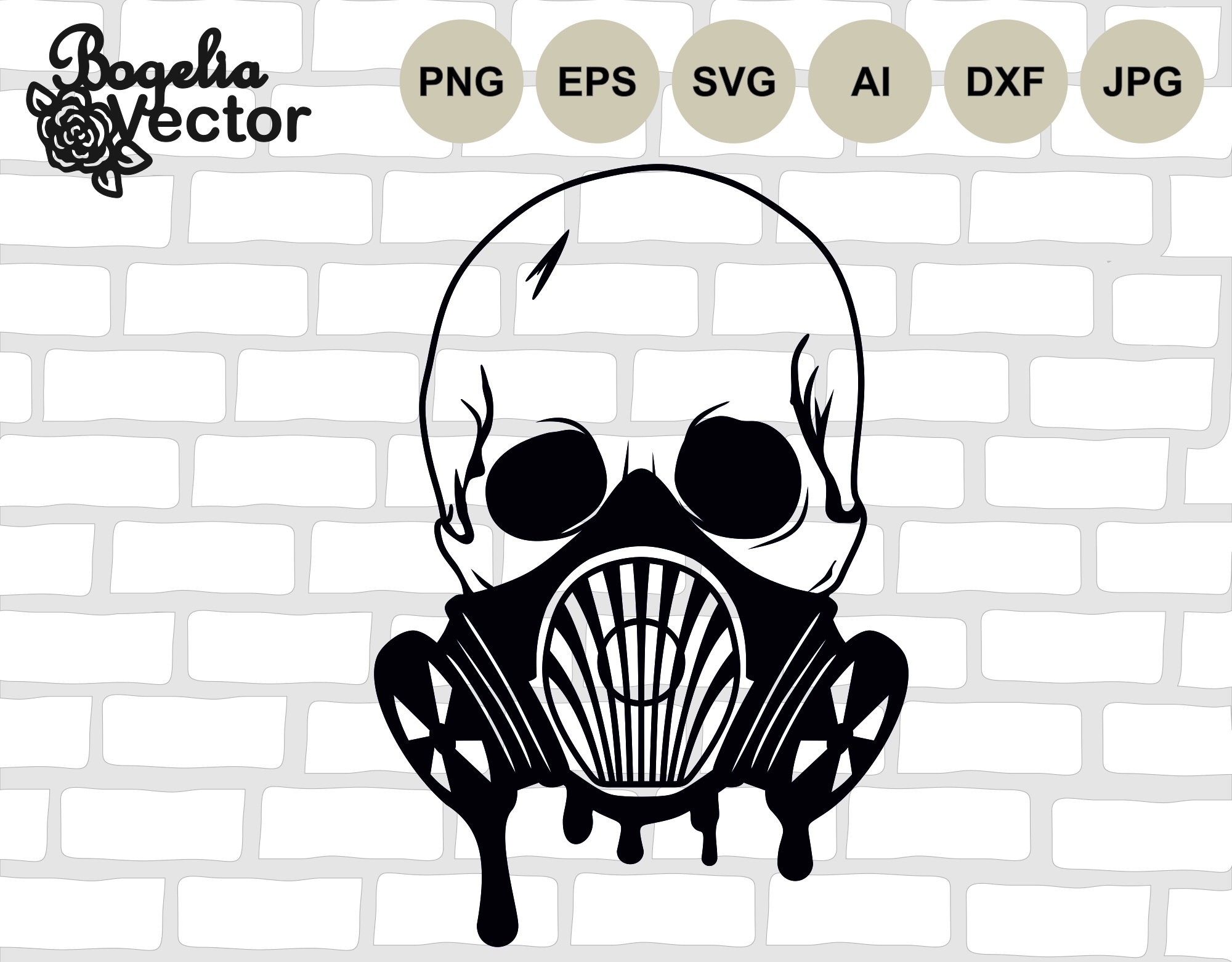 Skull in Gas Mask Svg Skull Cut File Respirator Mask Svg - Etsy New Zealand