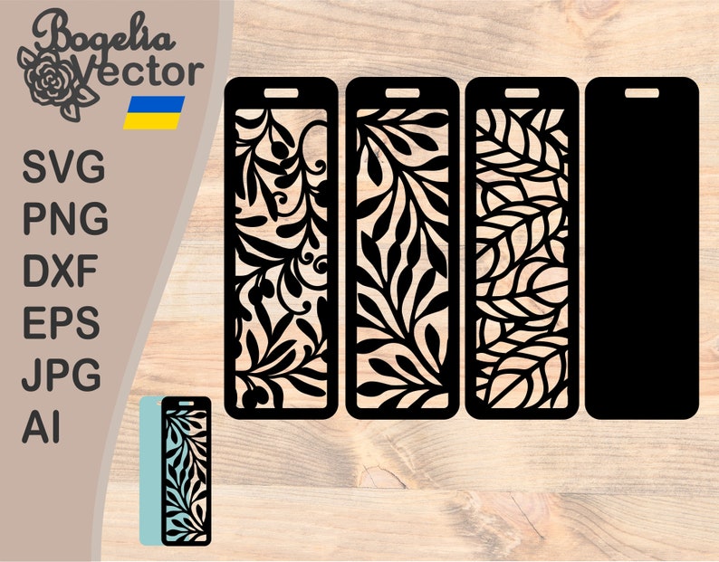 Bookmark Svg Bookmark Cut Files Leaf Paper Cut Bookmark - Etsy