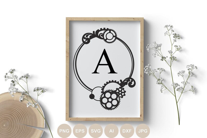Steampunk Frame Svg File Circle Frame Svg Steampunk Cut | Etsy