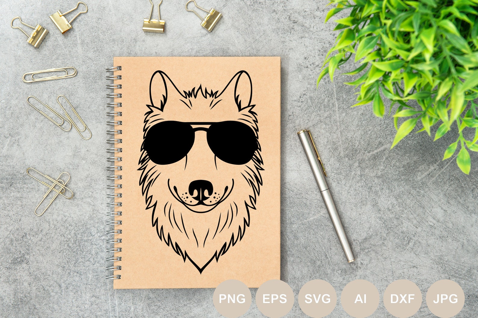 Wolf With Glasses Svg Wolf Cut Files Sunglasses Svg Svg for | Etsy