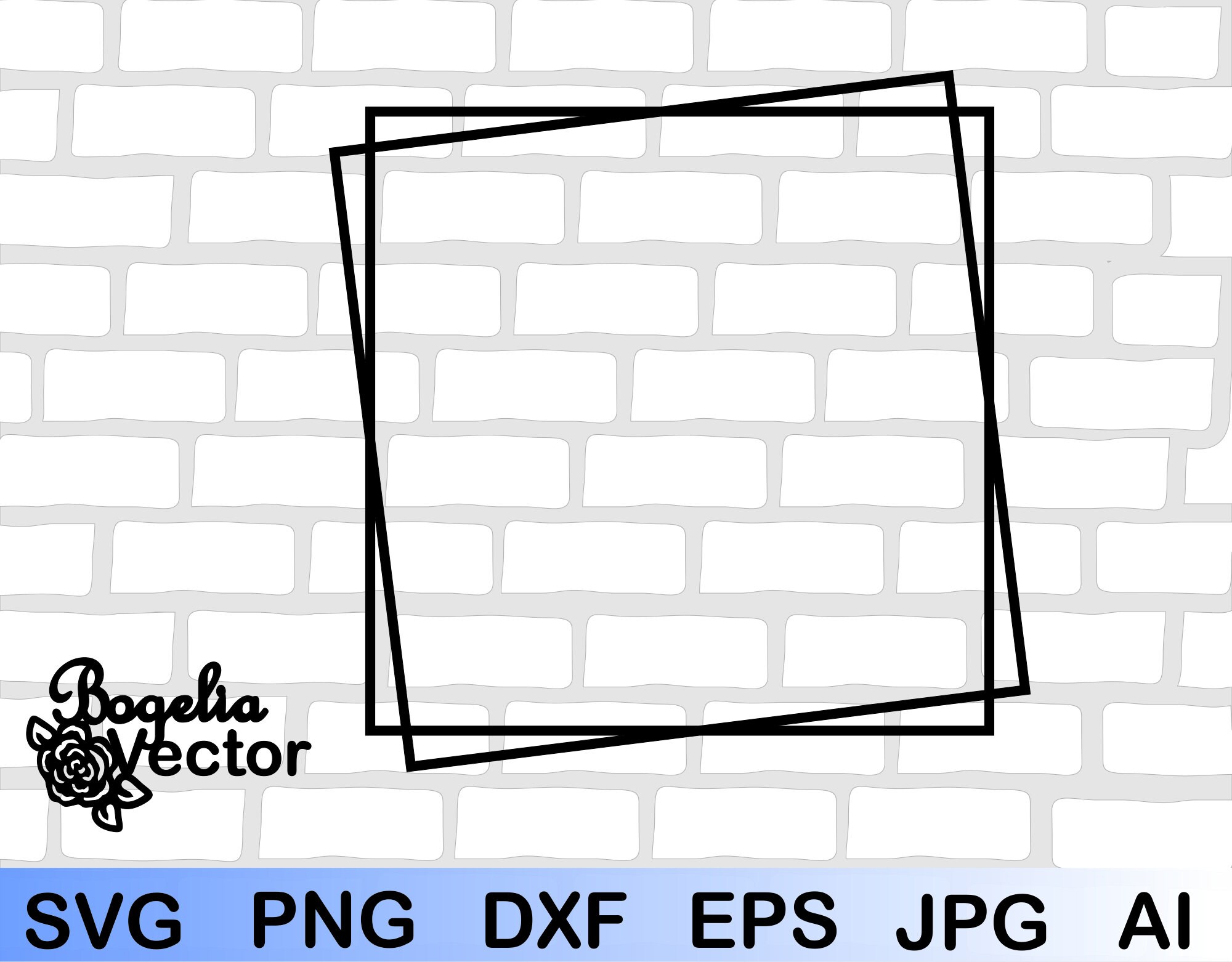 Square Frame Svg Square Frame cut file Frame Monogram | Etsy