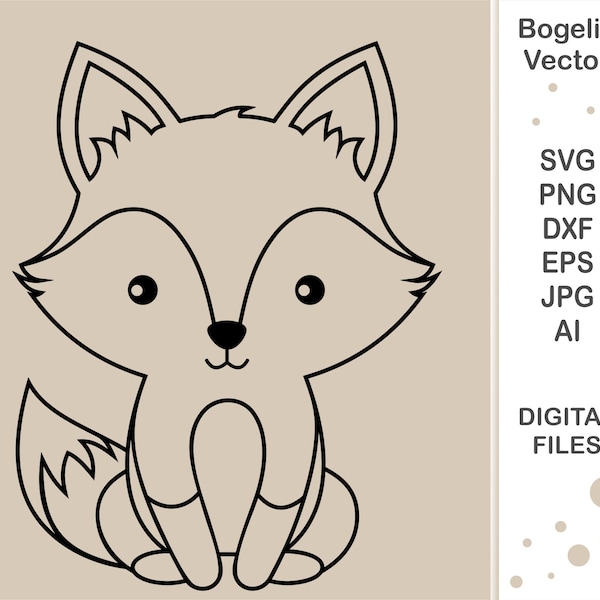 Baby Fox Svg - Etsy