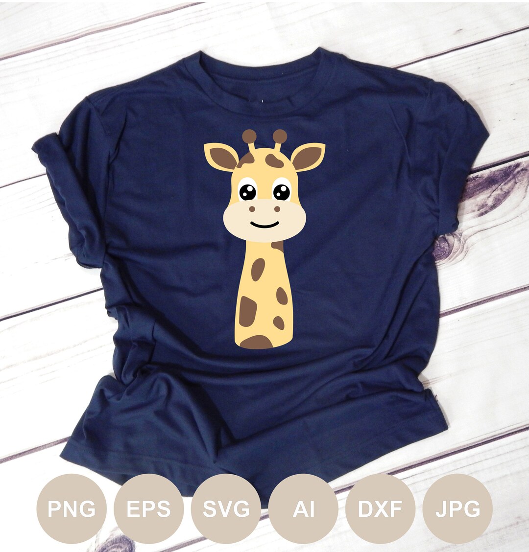 Baby Giraffe Head SVG, Cut File, Layered File | Cute Giraffe SVG ...