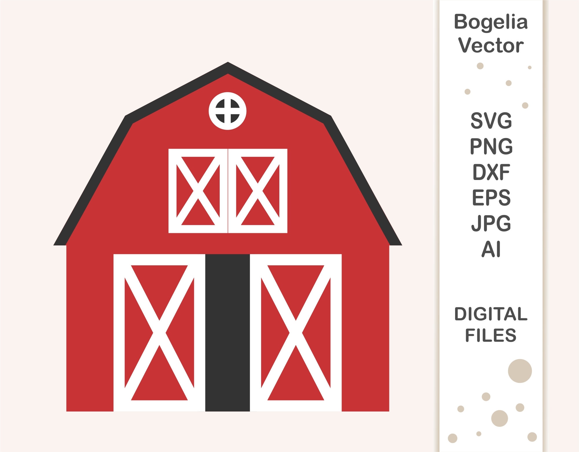 Old Red Barn Svg Cut File, Farming, Farmhouse, Building, Clipart ...