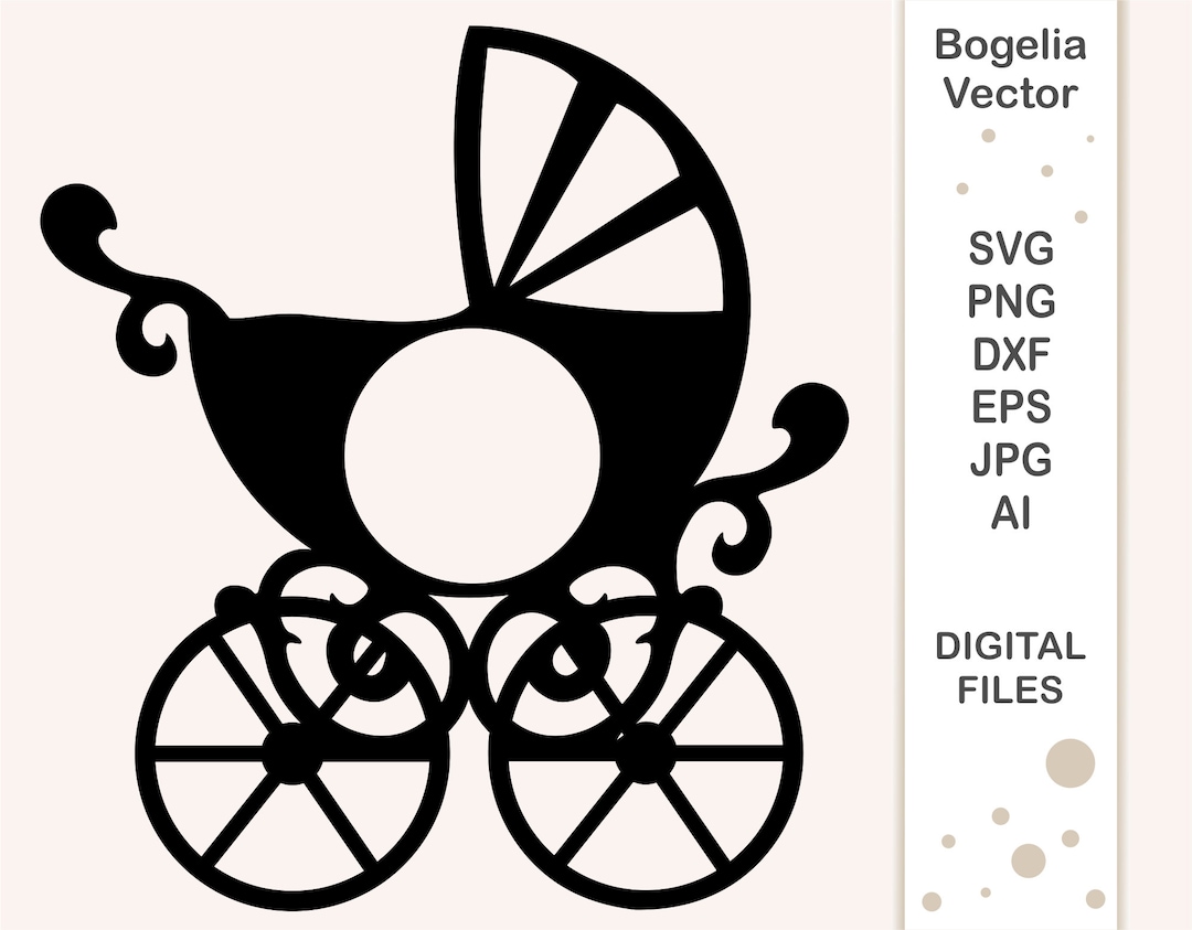 Pram Frame Svg, Pram Cut File, Baby Stroller Svg, Carriage Newborn ...