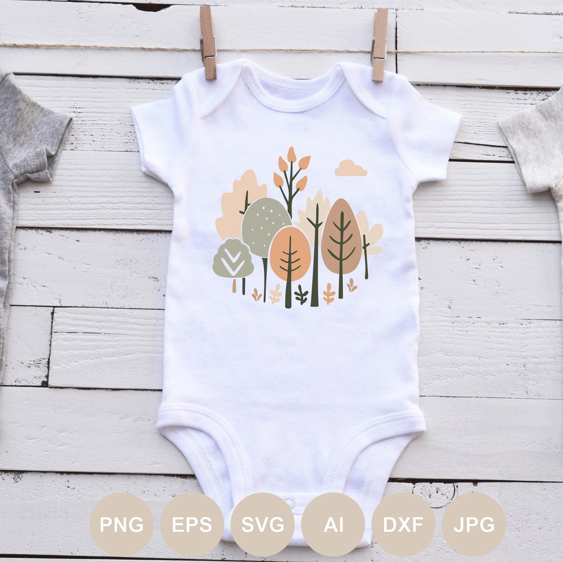 Cute Tree Bundle Svg, Cut File, Layered Svg, Cute Tree Svg, Forest Baby ...