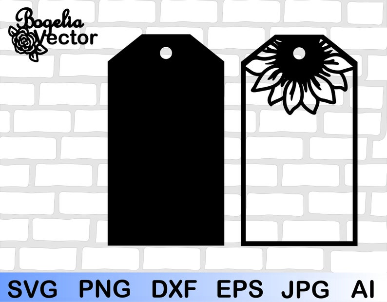 Gift Tag Svg File Sunflower Svg Floral Tags Cut File Flower - Etsy