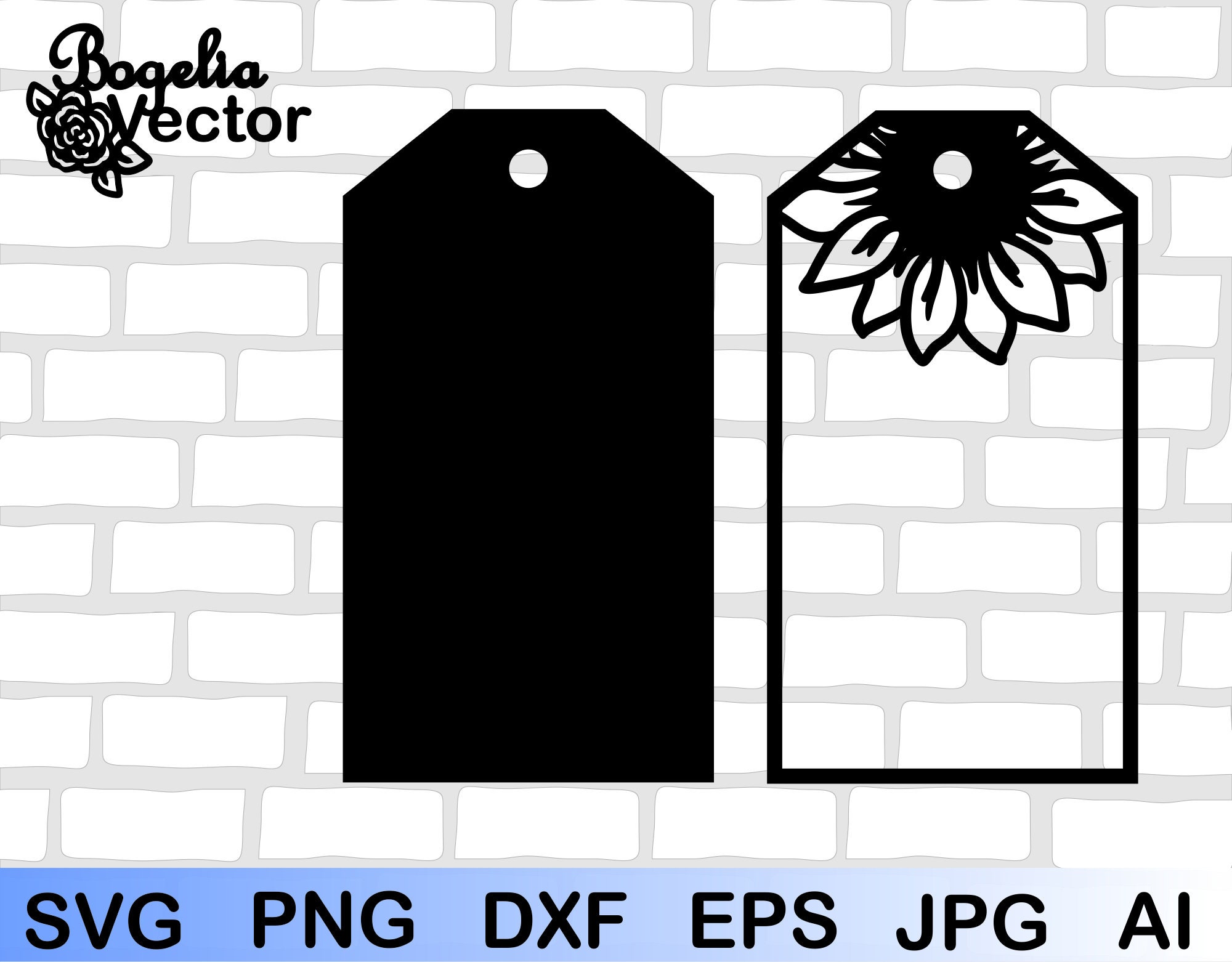 Gift Tag Svg File Sunflower Svg Floral Tags Cut File Flower - Etsy
