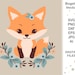 Cute Fox Svg Cut File, Baby Fox With Flowers Svg, Forest Woodland ...