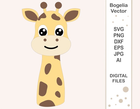 Cute Giraffe Head Vector