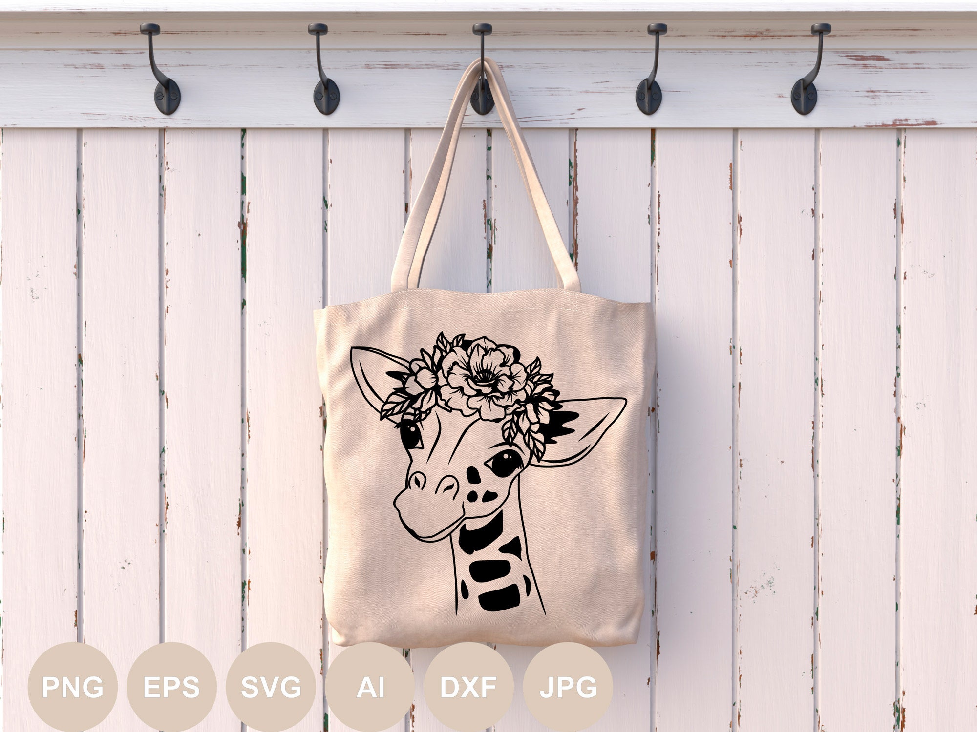 Giraffe Flowers Crown Svg Animal Svg Giraffe Cut File - Etsy Canada