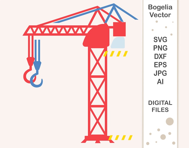 Tower Crane Svg Layered Cut File Cricut Silhouette Svg for - Etsy