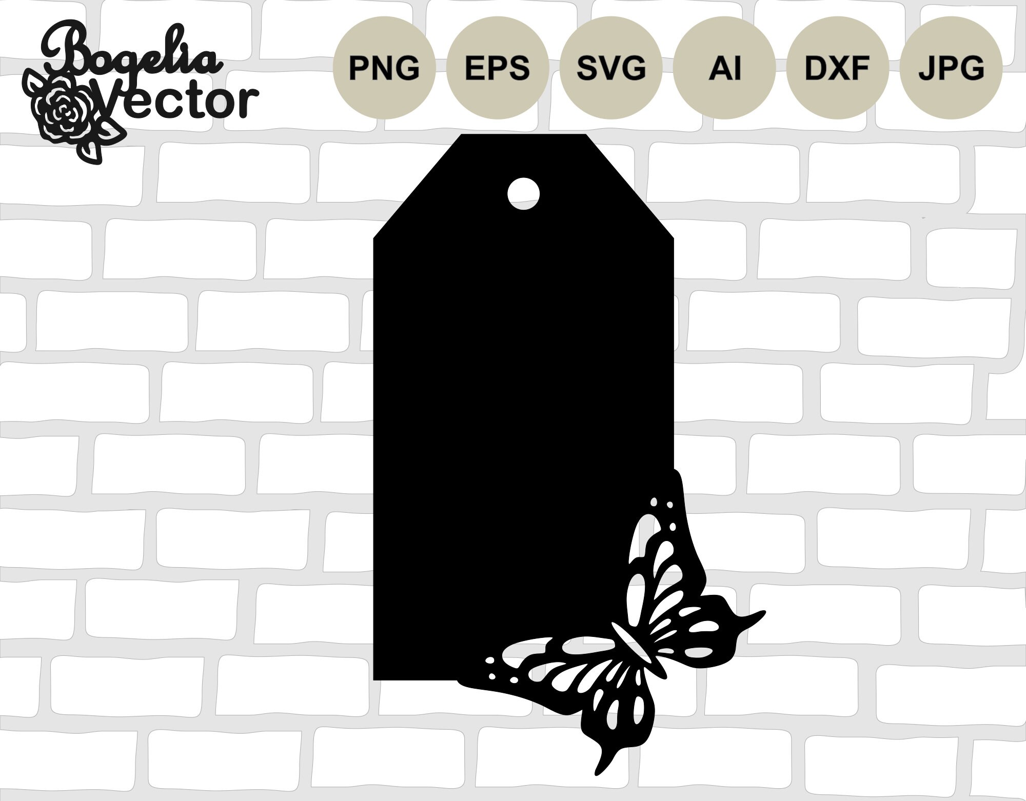 Tags Svg File Bundle Butterfly Svg Butterfly Cut File | Etsy