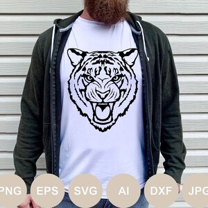 Roaring Tiger Svg, Cut File, Angry Tiger Svg, Tiger Face Svg, Tiger ...