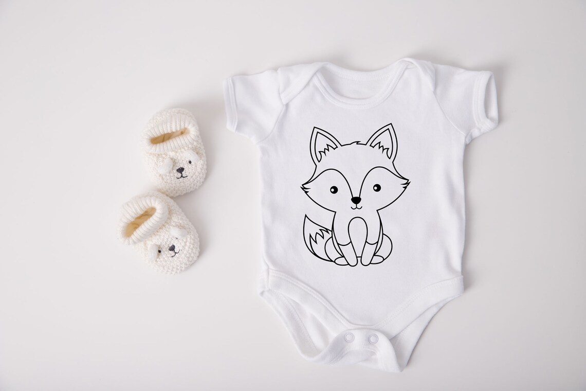 Baby Fox Svg File, Cut File, Baby Fox Svg, Cute Baby Fox, Woodland ...