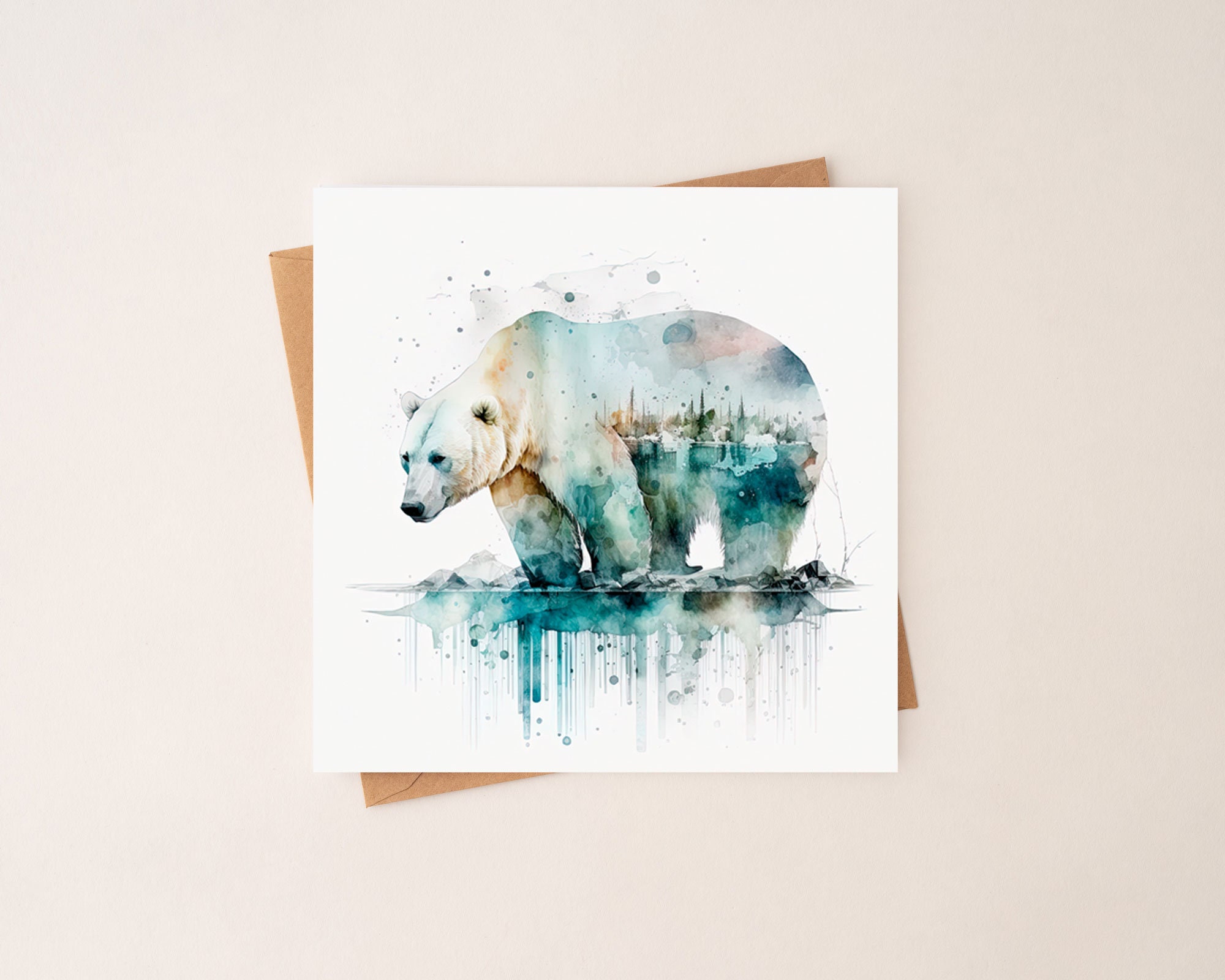 Watercolor Bear Clipart White Bear Clipart Jpg High Quality - Etsy