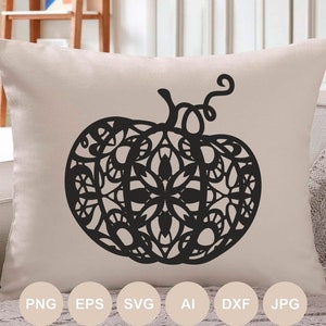 Pumpkin Svg File, Fall Lace Pumpkin Cut File, Swirly, Autumn Png ...