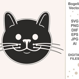 Cat Svg File Cat Cut File Cat Face Svg Animal Svg Animal - Etsy