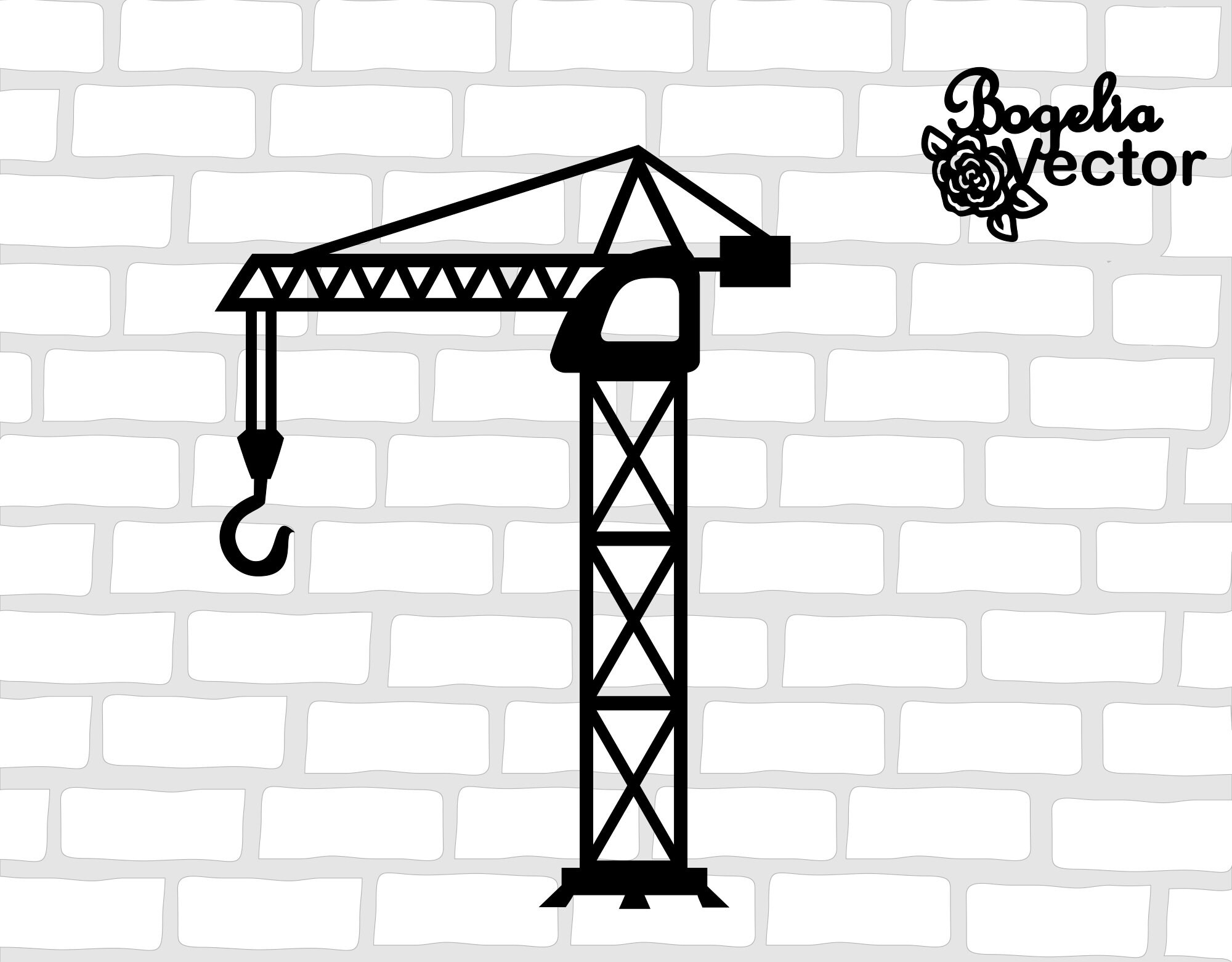 Crane svg construction crane svg cricut silhouette digital | Etsy